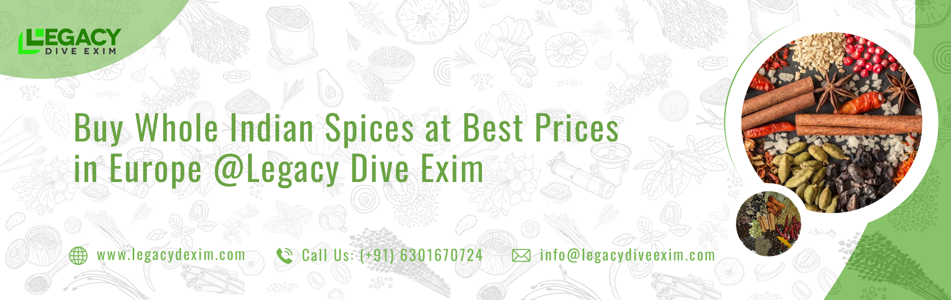 Buy Whole Indian Spices at Best Prices in Europe @Legacy Dive Exim ...